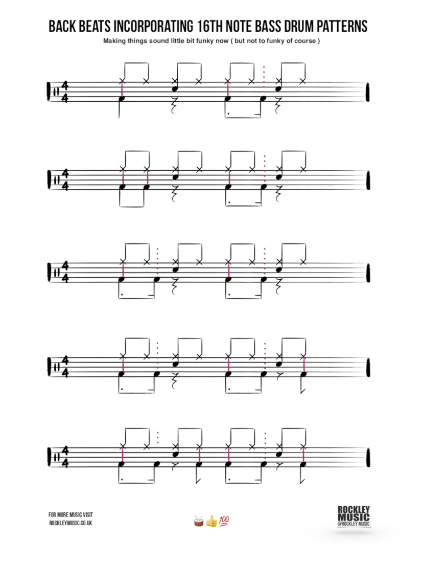 16th note patterns drums - harewassist